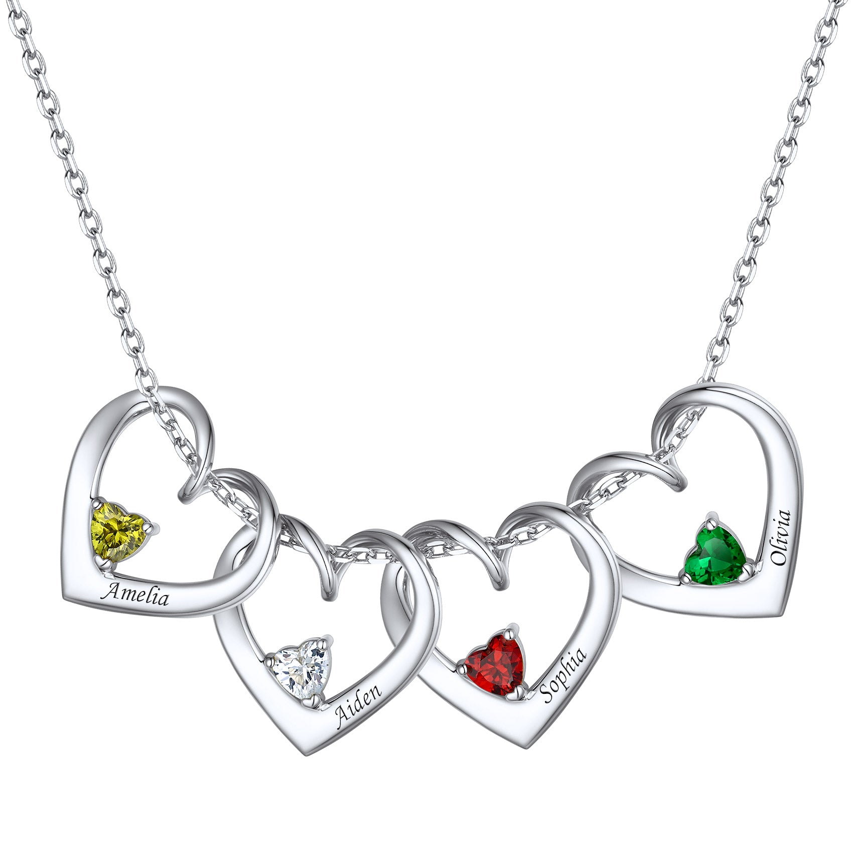 Birthstone Necklaces | Custom 1-7 Stones – BIRTHSTONES JEWELRY INC