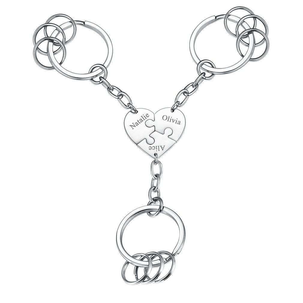 Matching Custom Engraved Keychains - Couple/BFF Gift – BIRTHSTONES ...