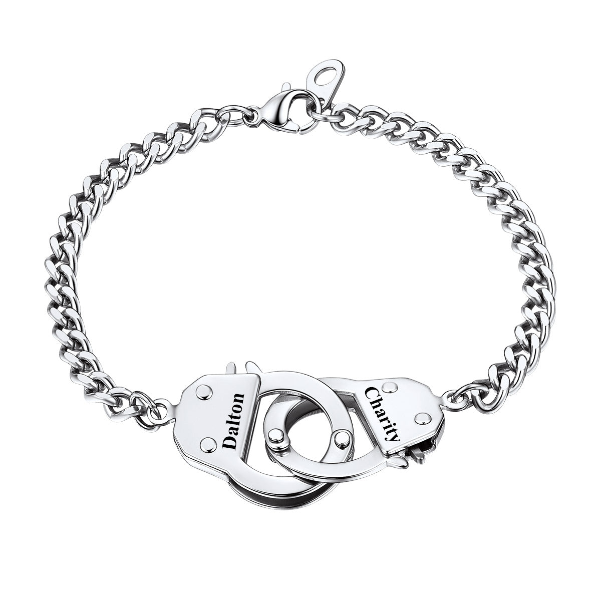 Custom Handcuff Chain Bracelet for Men Women 4MM – BIRTHSTONES JEWELRY INC