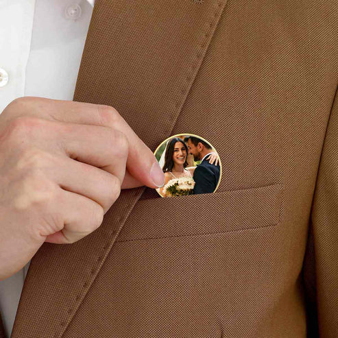 Personalized Photo Commemorative Wedding Coins with Text Pocket Coin ...