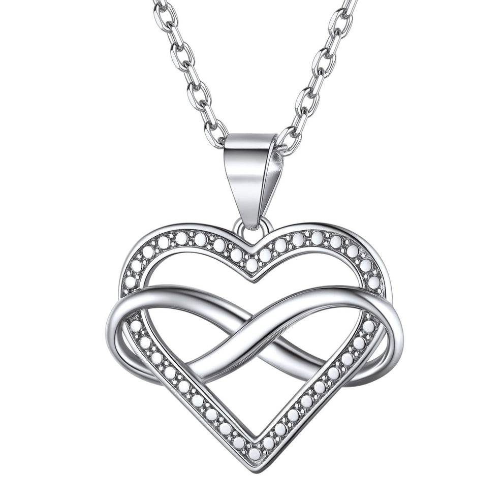 Heart Infinity Pendant Necklace in 925 Sterling Silver – BIRTHSTONES ...