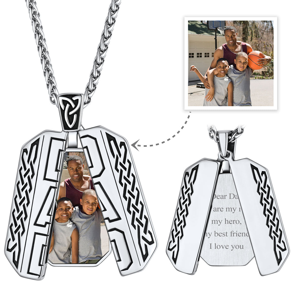 Personalized Dad Picture Locket Necklaces – BIRTHSTONES JEWELRY INC