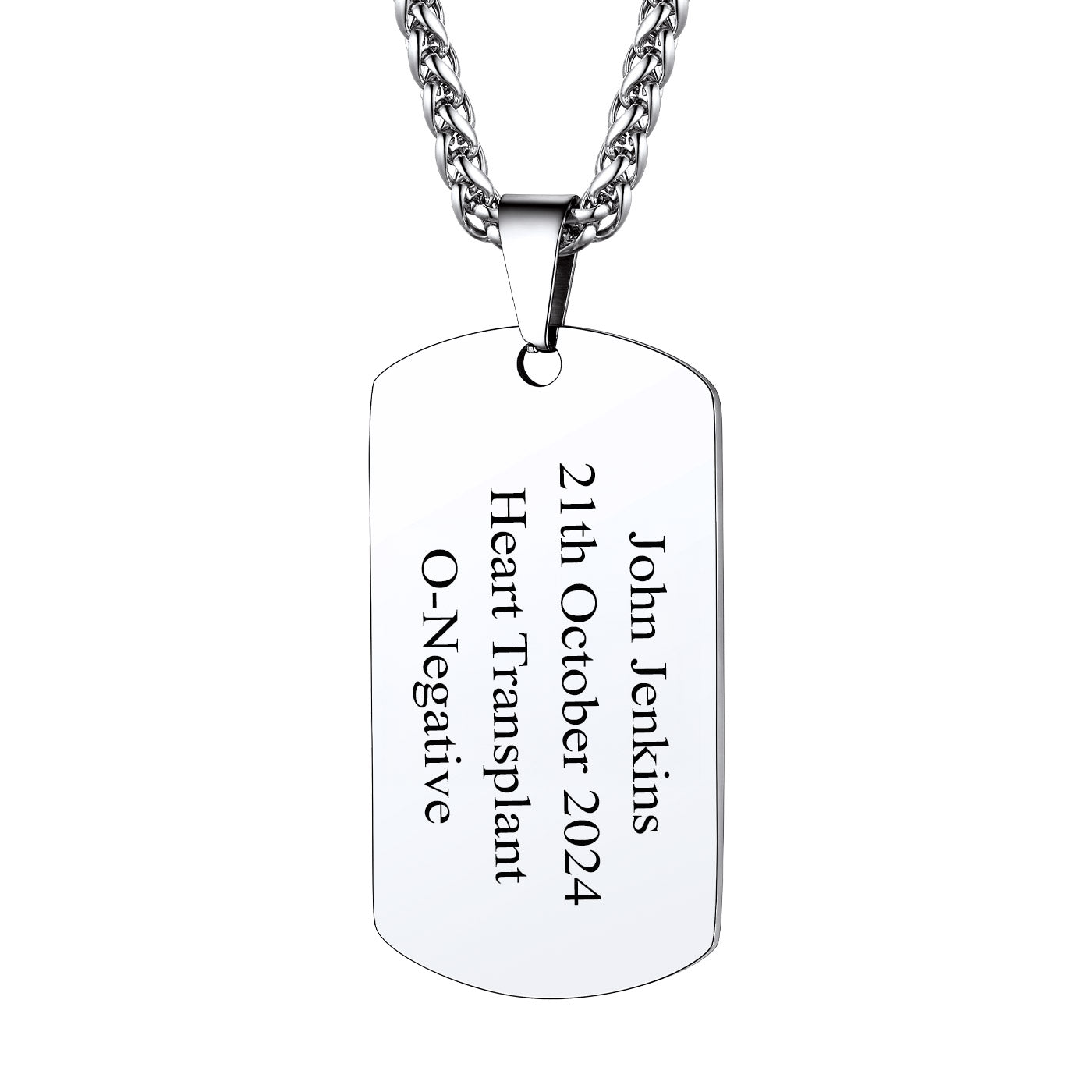 Personalized Dog Tag Necklace | Engraved in Steel – BIRTHSTONES JEWELRY INC